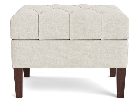 Bassett Living Room Tufted Small Rectangle Ottoman 1402-2520T - McLaughlins Home Furnishing Designs